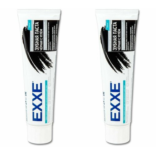 EXXE Зубная паста "Черная с углем" (black), 100 мл, 2 шт