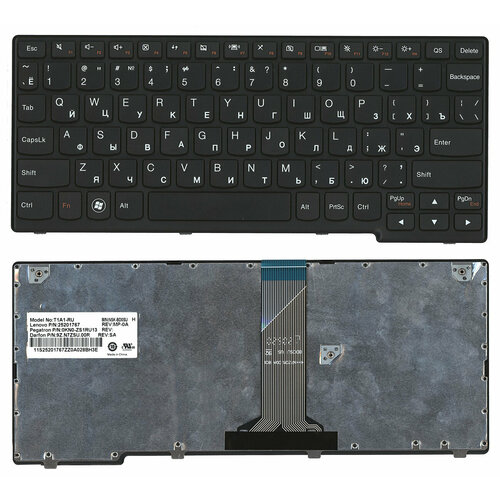 Клавиатура для ноутбука Lenovo 0KN0-ZS2US13 черная с рамкой