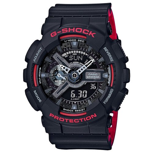 Наручные часы CASIO G-Shock GA-110HR-1A, черный, красный