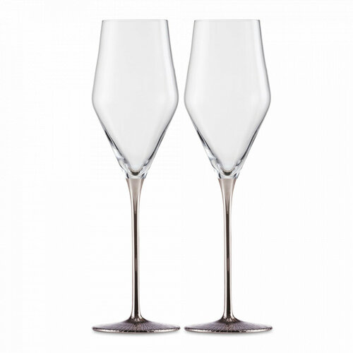 Набор бокалов для шампанского, 2 шт, цвет ножки-платиновый, 260 мл 75851870 Ravi