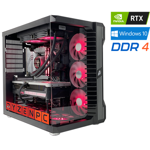 Настольный компьютер RyzenPC GAME 83501716 (AMD Ryzen 5 5600X 3.7 ГГц, AMD B550, 16 DDR4, SSD: 1000 Гб, HDD: 1000 Гб, NVIDIA GeForce RTX 4060 8 Гб, WI-FI, Без привода, 650 Вт, 1stPlayer SP9, Windows 10 Pro)