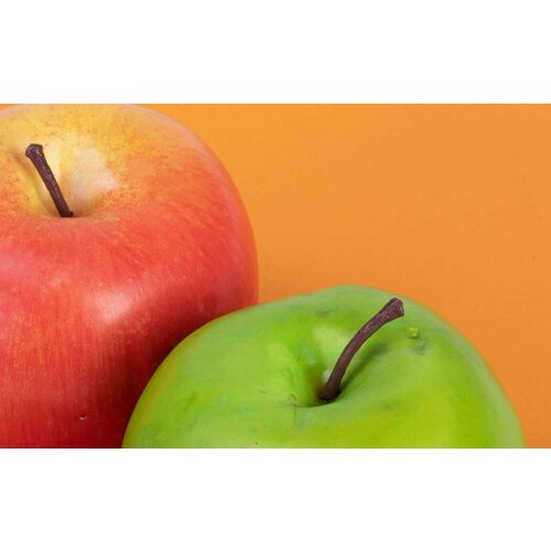 Картина на холсте 60x110 LinxOne "Яблоко, фрукт спелый" интерьерная для дома / на стену / на кухню / с подрамником