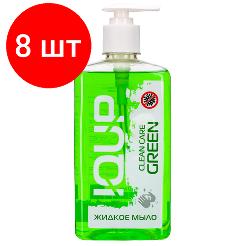 Комплект 8 штук, Мыло жидкое IQUP Clean Care Luxe помпа-дозатор ПЭТ 0.5л