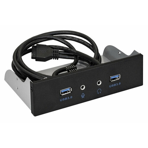 Планка USB на переднюю панель ExeGate U5H-627 5,25" 2*USB3.0+2*HD Audio EX289291RUS