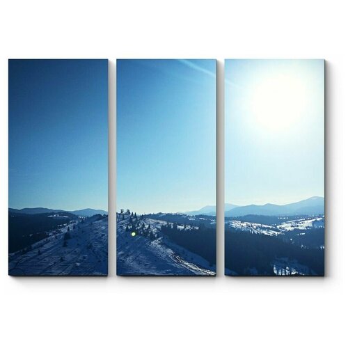 Модульная картина Зимний пейзаж 120x86