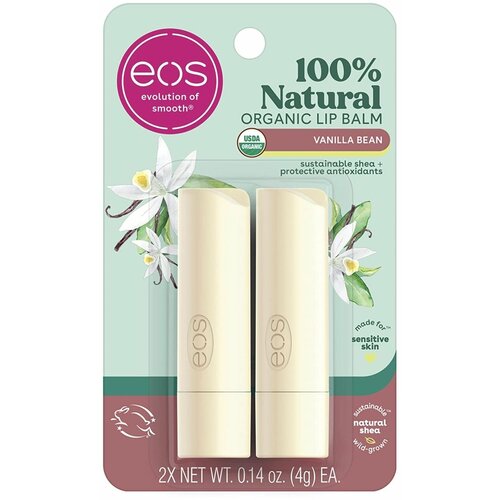 EOS Бальзам для губ Ваниль Vanilla Bean, 2шт