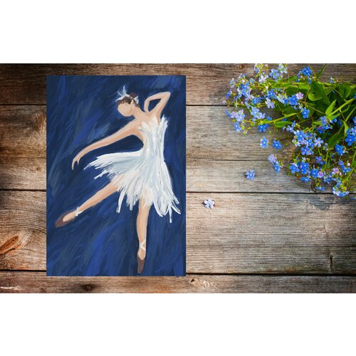 Набор авторских открыток "Волшебство балета" для посткроссинга с балеринами 3 штуки