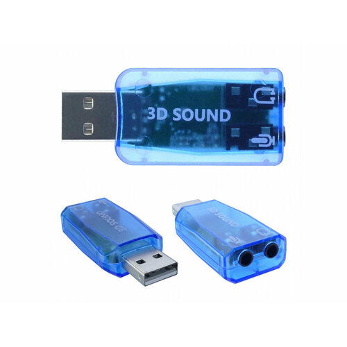 Внешняя звуковая карта USB 2.0 jack 3.5мм Plug & Play