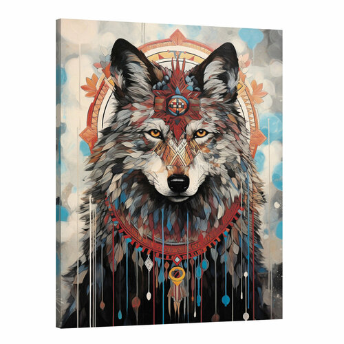 Интерьерная картина 50х70 "Волчье племя"