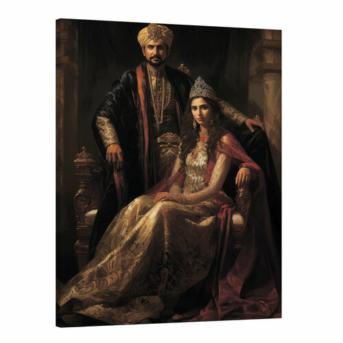 Интерьерная картина 50х70 "Король и королева: две половины целого"