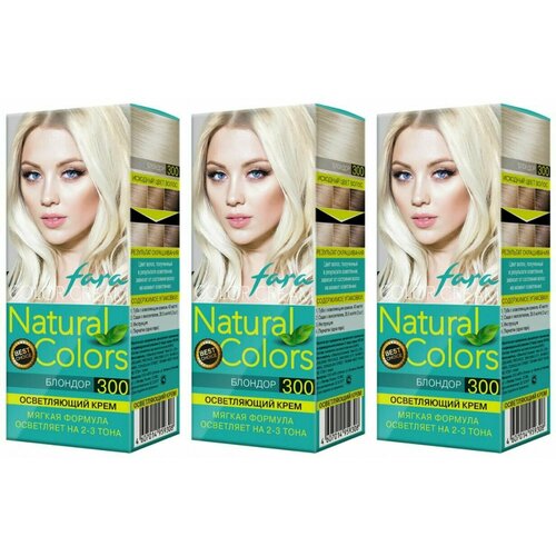 Fara Крем-краска для волос для волос Natural Colors, тон 300 Блондор, 125 мл, 3 уп