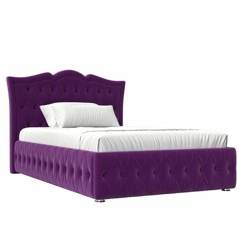 Интерьерная кровать Герда 140, Микровельвет фиолетовый
