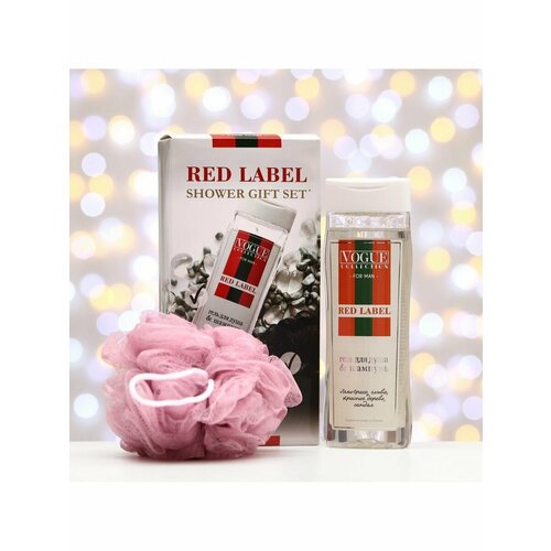 Подарочный набор мужской Red Label гель для душа 250 мл + м
