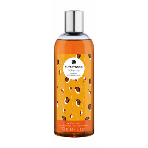 Шампунь и гель для душа с черным чаем и кофеином Tuttotondo Scherma Intensive Hair & Body Wash 300 мл .