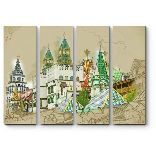 Модульная картина Измайловский Кремль , Москва 100x75