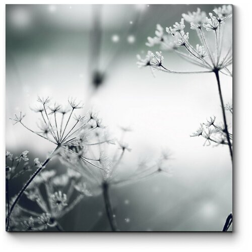 Модульная картина Замерзшие цветы 110x110