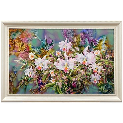 Картина маслом, цветы "Орхидеи"