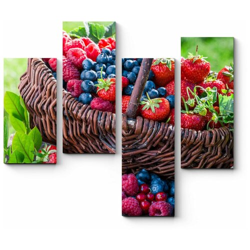 Модульная картина Корзинка с ягодами 114x107