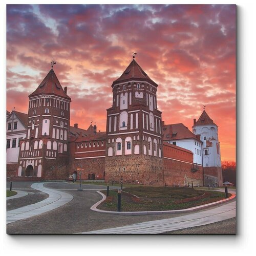 Модульная картина Мирский замок в Беларуси 130x130