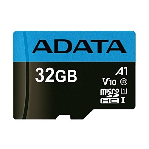 Карта памяти ADATA microSDHC 32 ГБ Class 10, V10, A1, UHS-I U1, R/W 85/25 МБ/с, 1 шт., черный
