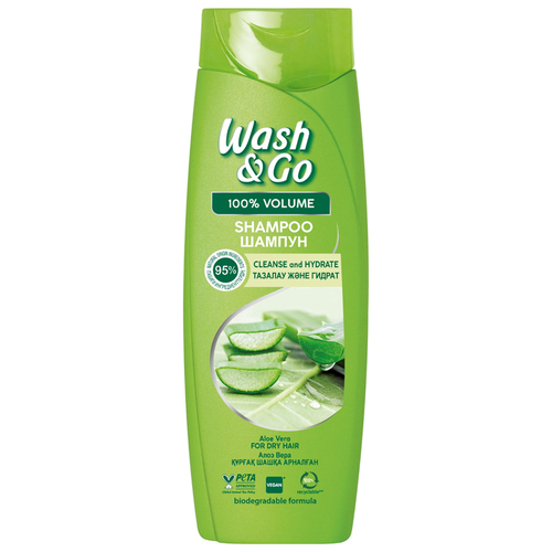 Wash & Go шампунь с экстрактом алоэ вера для сухих волос, 360 мл