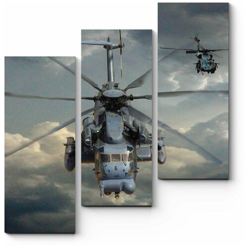 Модульная картина Вертолеты 80x85