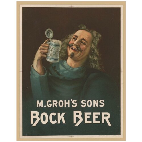 Постер / Плакат / Картина Рекламный плакат - Пиво M.Grohs Sons, Rock Beer 40х50 см в подарочном тубусе