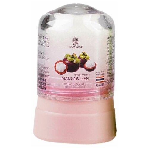 Coco Blues, Дезодорант для тела с экстрактом мангостина, Natural Crystal Deodorant Mangosteen, 50 грамм