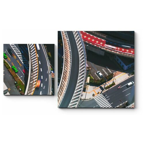 Модульная картина Надземные дороги Токио140x84
