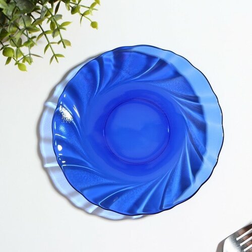 Ca del vetro Тарелка десертная Sea Brim, d=17 см, стекло, цвет синий