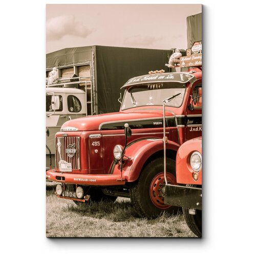 Модульная картина Красные грузовики 50x75