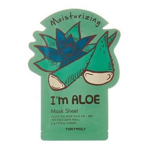 Тканевая маска для лица с экстрактом алоэ вера увлажняющая I'm ALOE Mask Moisturizin Tony Moly 21гр