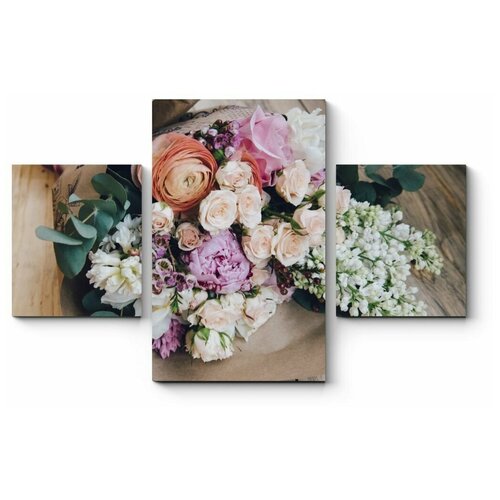 Модульная картина Весенний букет цветов90x59