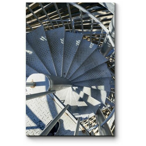 Модульная картина Металлическая винтовая лестница70x105