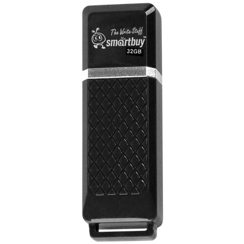 Флеш-карта SmartBuy 32 гб, Quartz, USB 2,0, черная (SB32GBQZ-K)