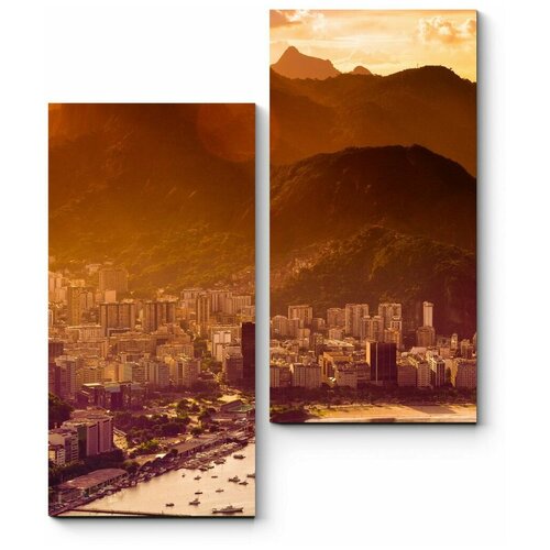 Модульная картина Чудесный Рио-де-Жанейро 70x88
