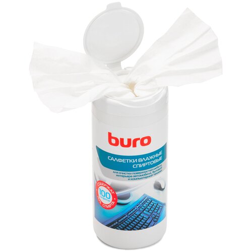Салфетки влажные Buro BU-AN32 антибактериальные 100лист. спиртовые 12 шт.