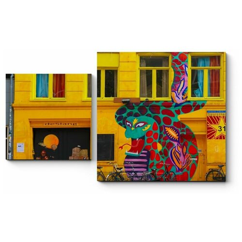 Модульная картина Искусство улиц Амстердама 60x36
