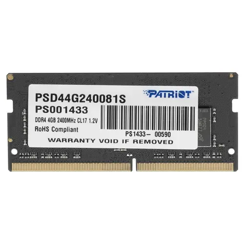 Оперативная память Patriot Memory PSD44G240081S (PSD44G240081S), DDR4 1x4Gb, 2400MHz