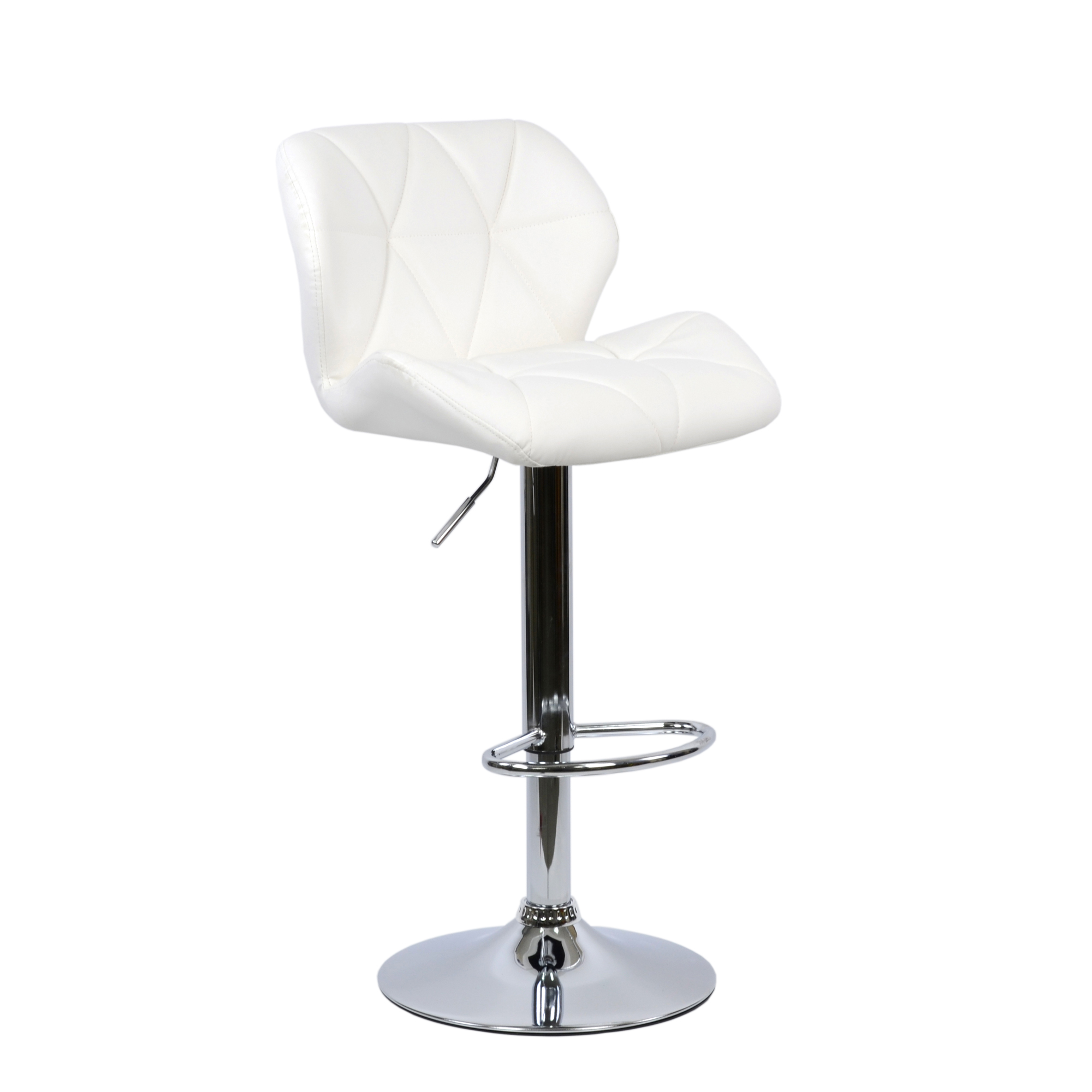 Барный стул Barneo N-85 Diamond белая экокожа