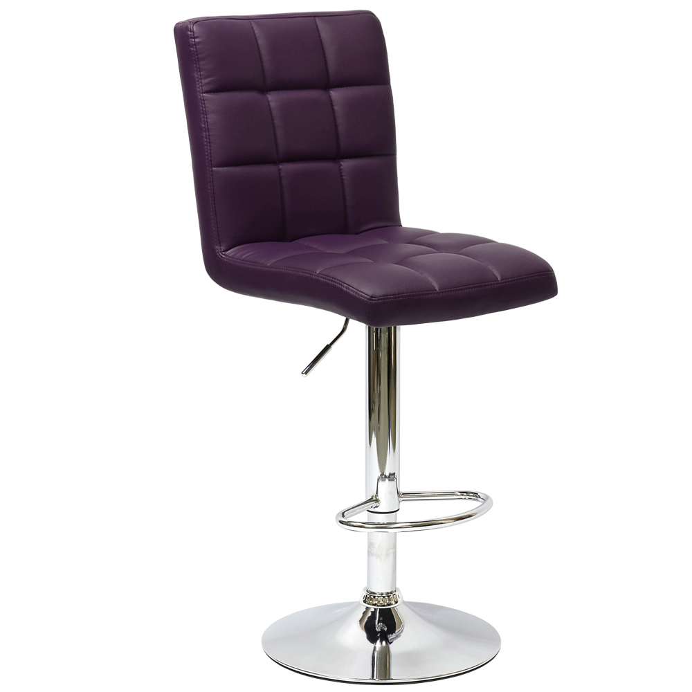 Барный стул Barneo N-48 Kruger фиолетовая экокожа