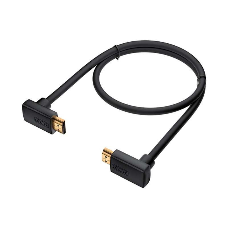 Кабель GCR HDMI 2.0 верх./верх.угол 3м, черный (GCR-52311)