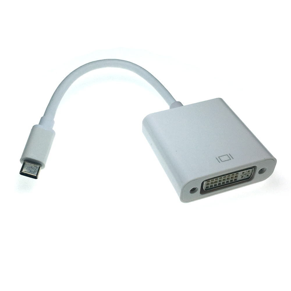 Адаптер Espada USB Type-C-DVI , M-F 0,15м White EUSBCDVI