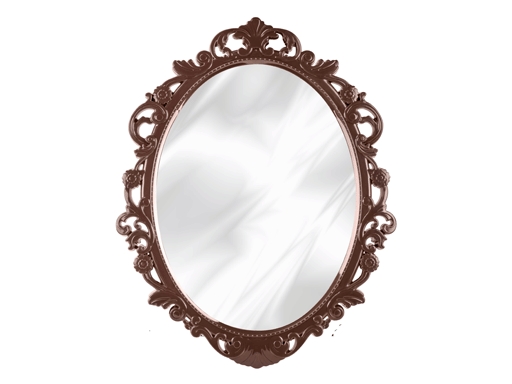 Зеркало настенное в рамке "Ажур" (585х470мм)(тём.корич) М4520(пластик)