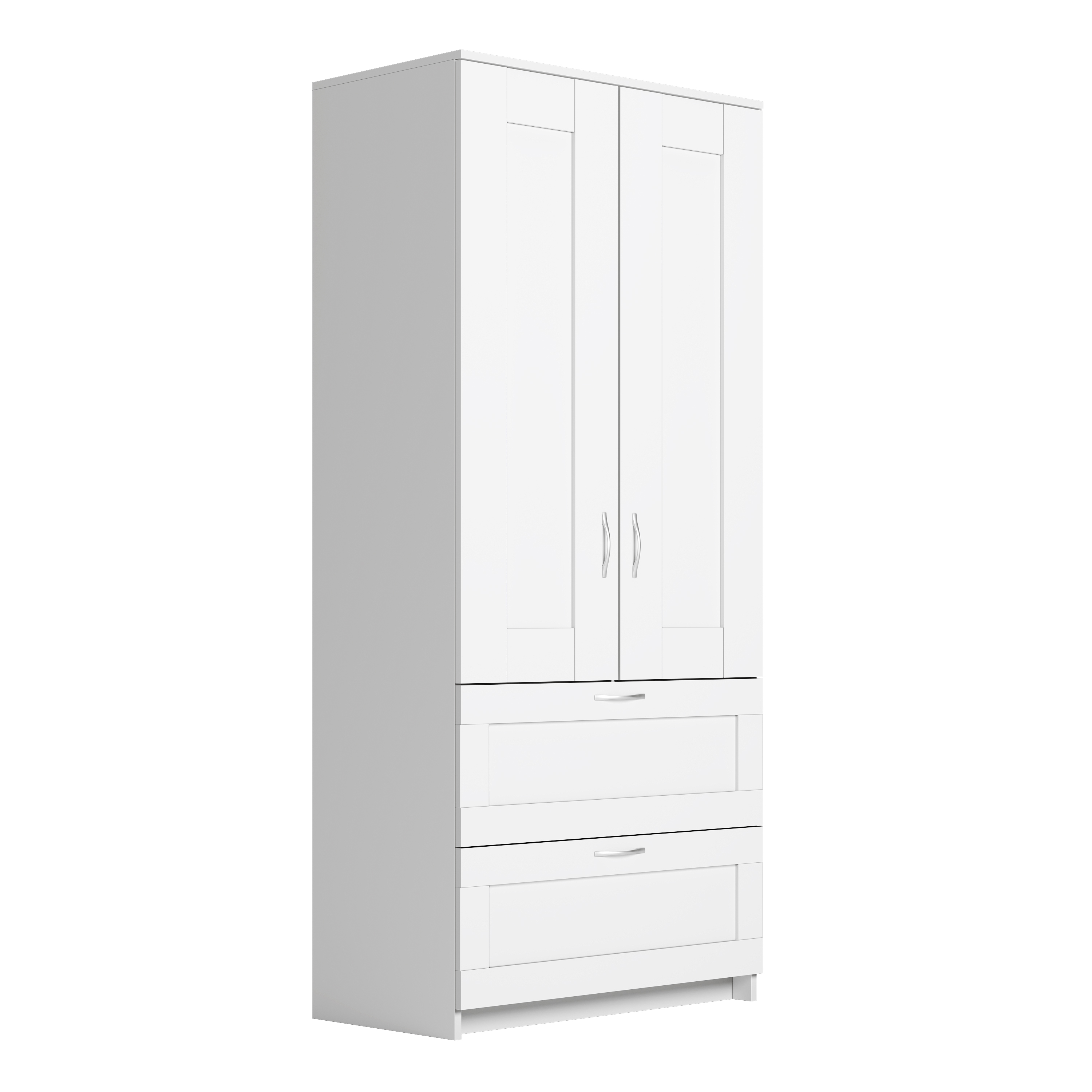 Шкаф комбинированный Шведский Стандарт Сириус (2 двери и 2 ящика) Белый