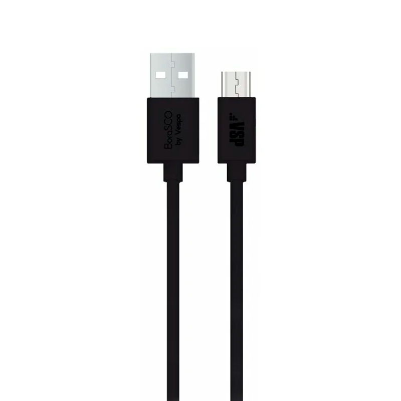 Кабель BoraSCO USB/microUSB 1м, черный (37339)