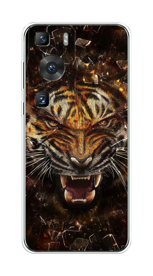 Чехол на Huawei P60/P60 Pro "Тигр осколки"