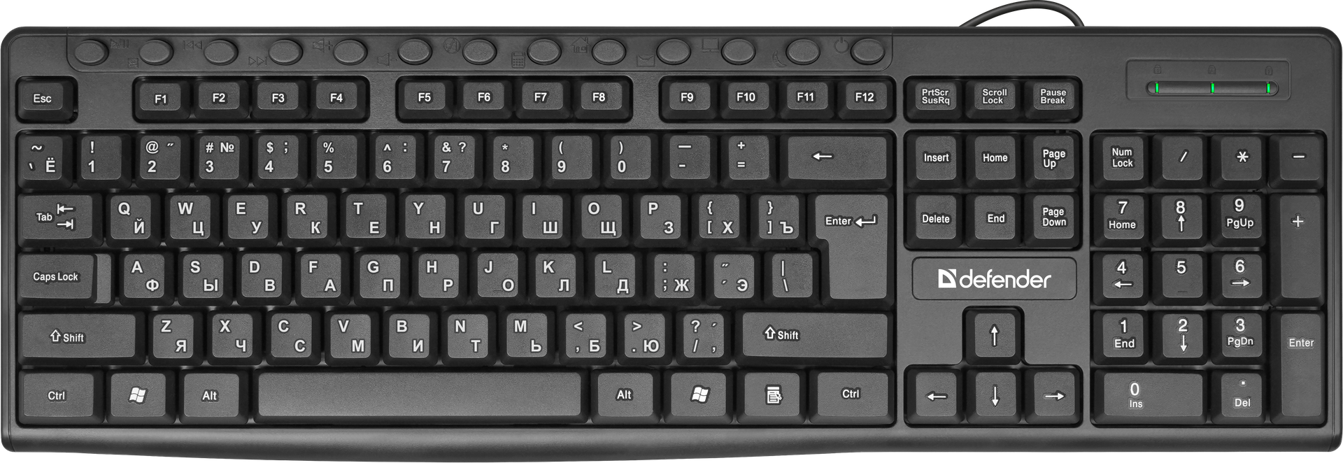 Проводная клавиатура Defender HB-719 Black (45719)