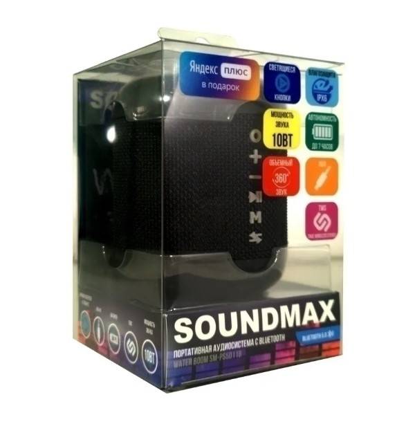 Портативная колонка Soundmax SM-PS5011B Black (SM-PS5011B)