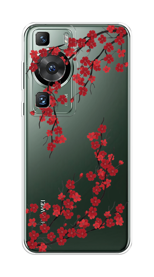 Чехол на Huawei P60/P60 Pro "Красная сакура"